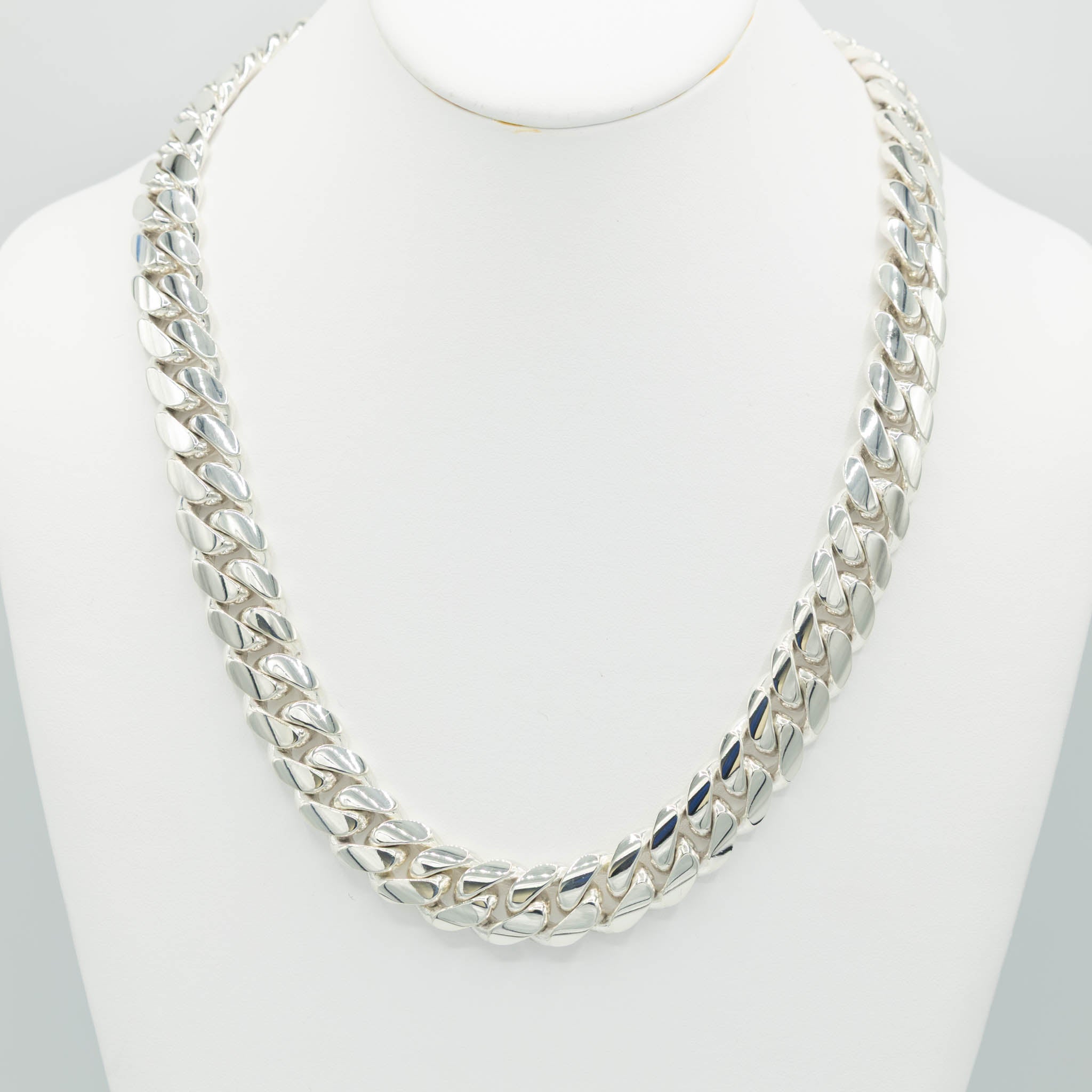 999 Handmade Silver Miami Cuban Chain 15mm