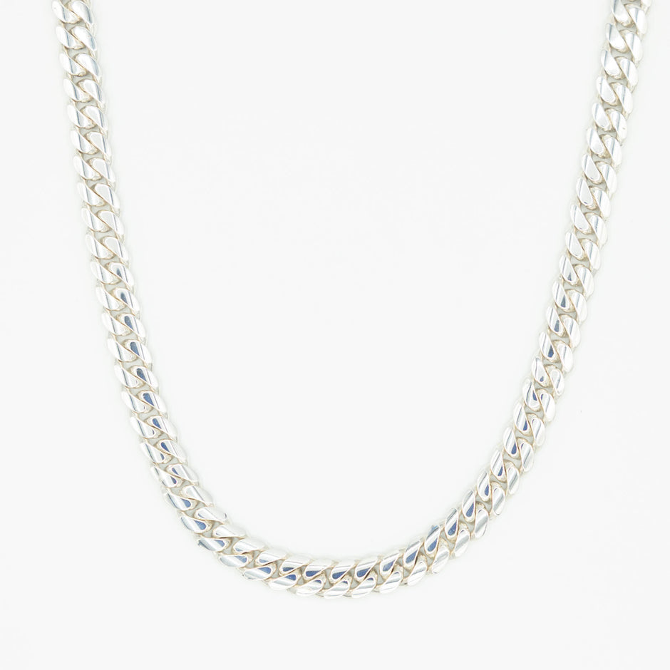 999 Handmade Silver Miami Cuban Chain 10mm