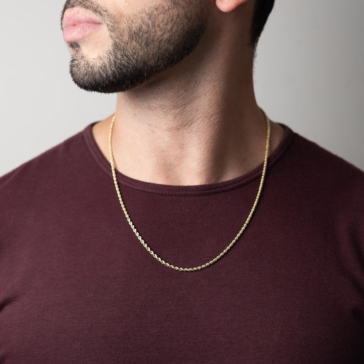 Solid Gold 2.5mm Diamond Cut Rope – Miami Links