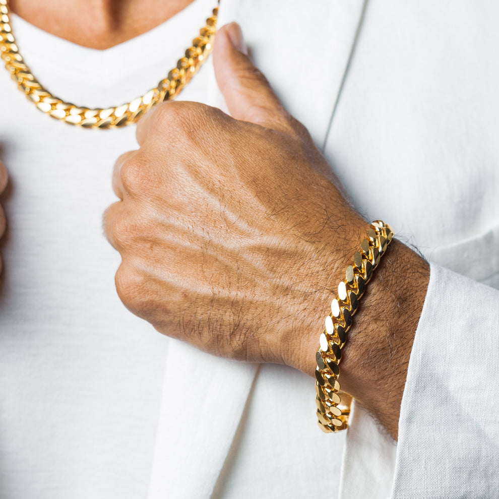 Gold Miami Cuban Bracelet 10mm – Miami Links
